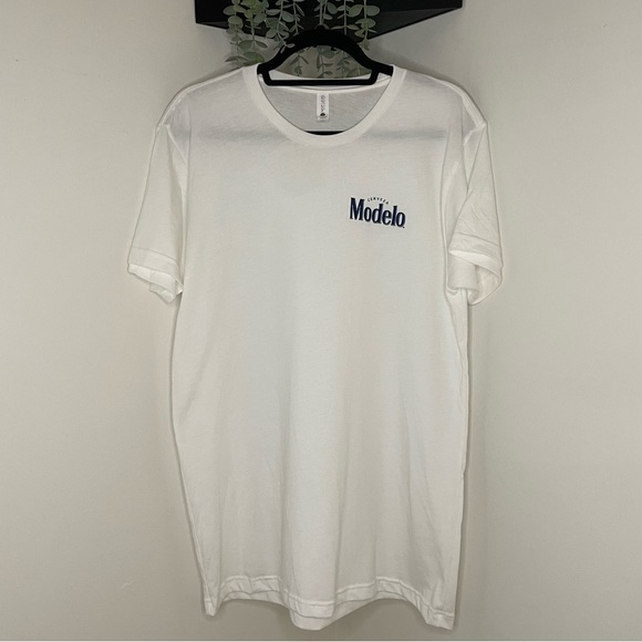 Next Level Apparel | Tops | Nwot Modelo Cerveza Brand White Tee Size ...